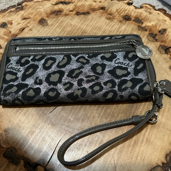 Coach | Bags | Coach Madison Ocelot Animal Print Op Art Accordion Zip ...